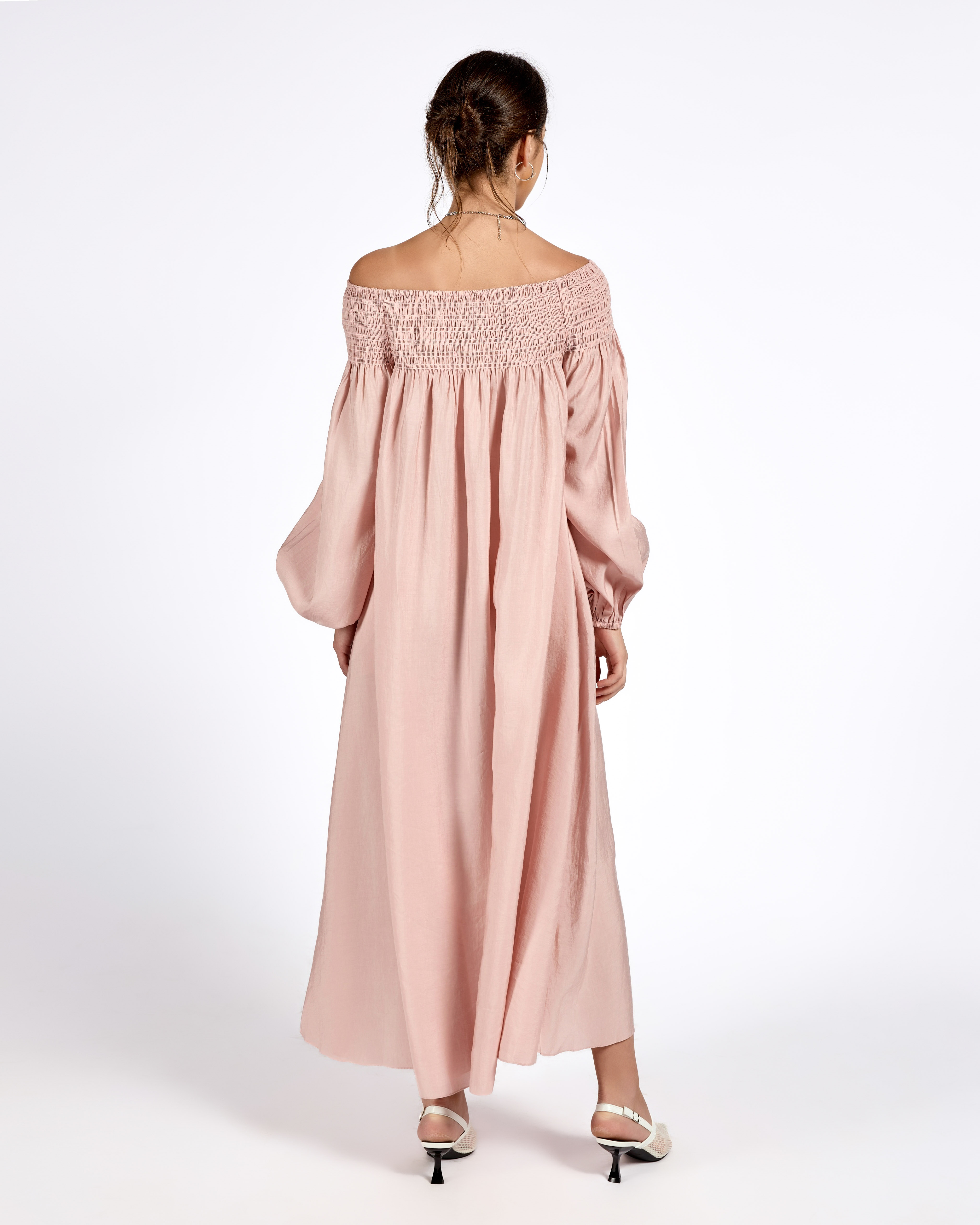 DRESS - SIXDO G-Pink Raw Loose Dress for Women